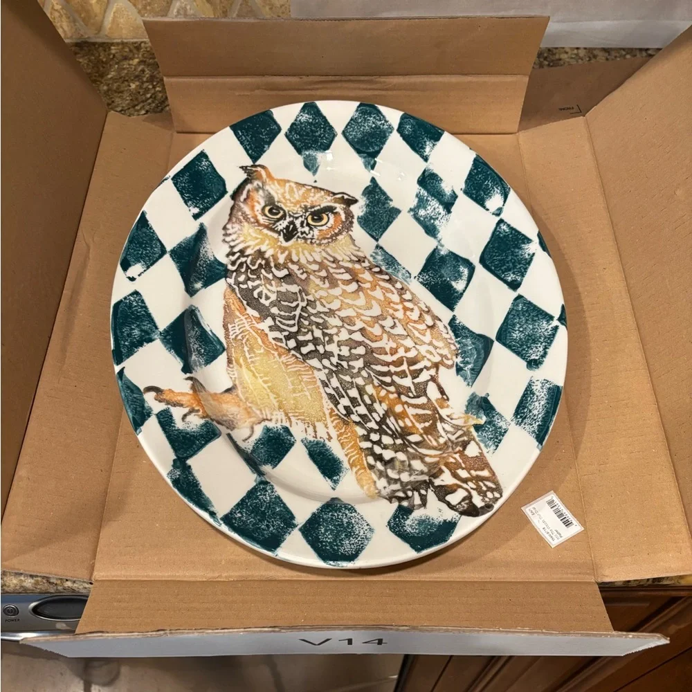 Vietri | Dining | Vietri Into The Woods Owl Oval Platter Hand Painted ...